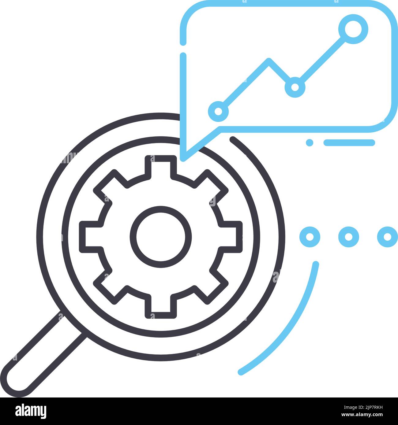 computer diagnostics line icon, outline symbol, vector illustration, concept sign Stock Vector ...