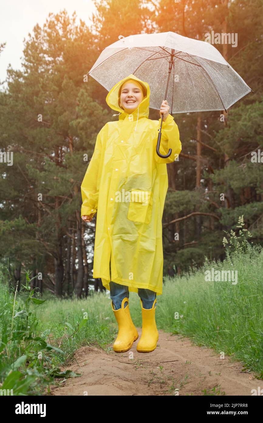 Cheerful wet teen girl hi-res stock photography and images - Alamy