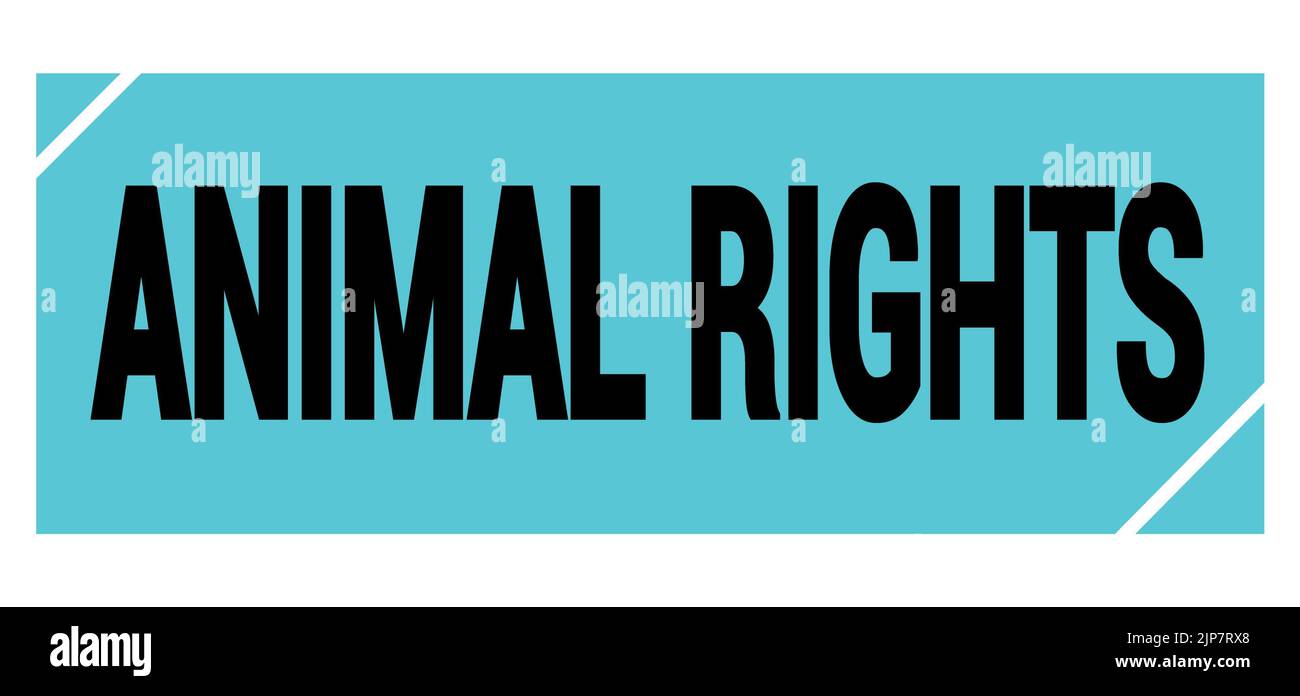 ANIMAL RIGHTS text written on blue-black grungy stamp sign Stock Photo ...