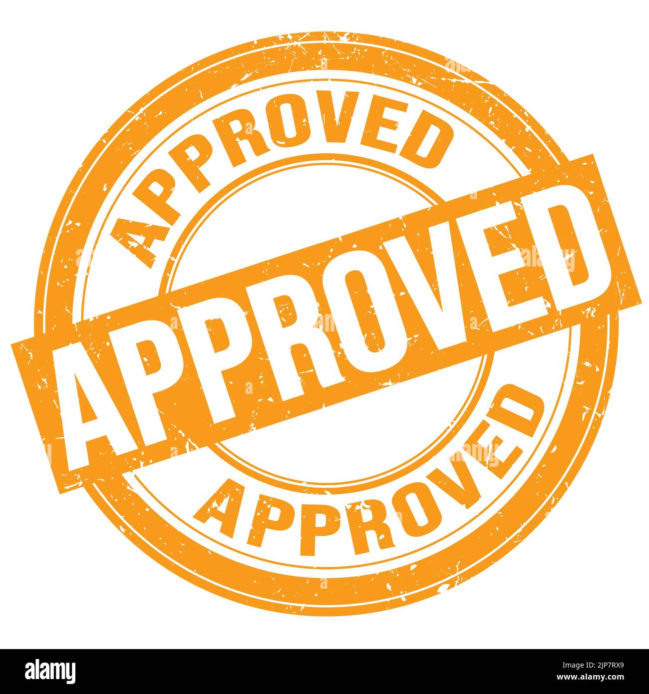 Approved text on orange hi-res stock photography and images - Alamy