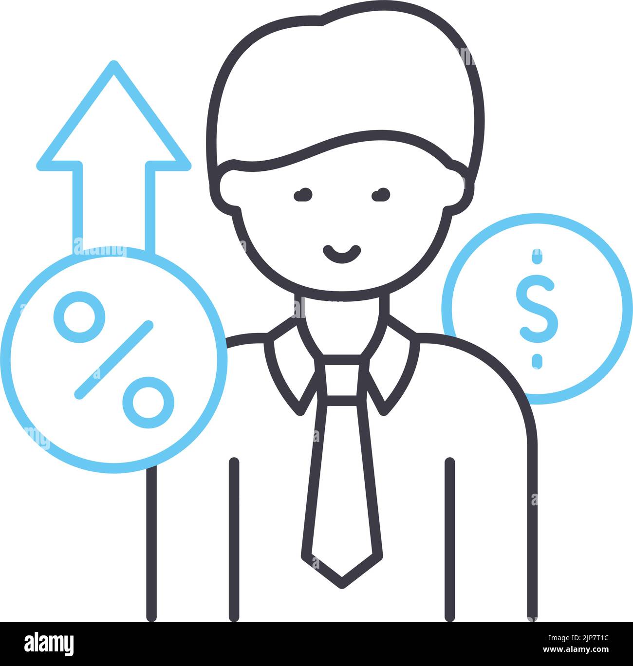 advisor line icon, outline symbol, vector illustration, concept sign ...