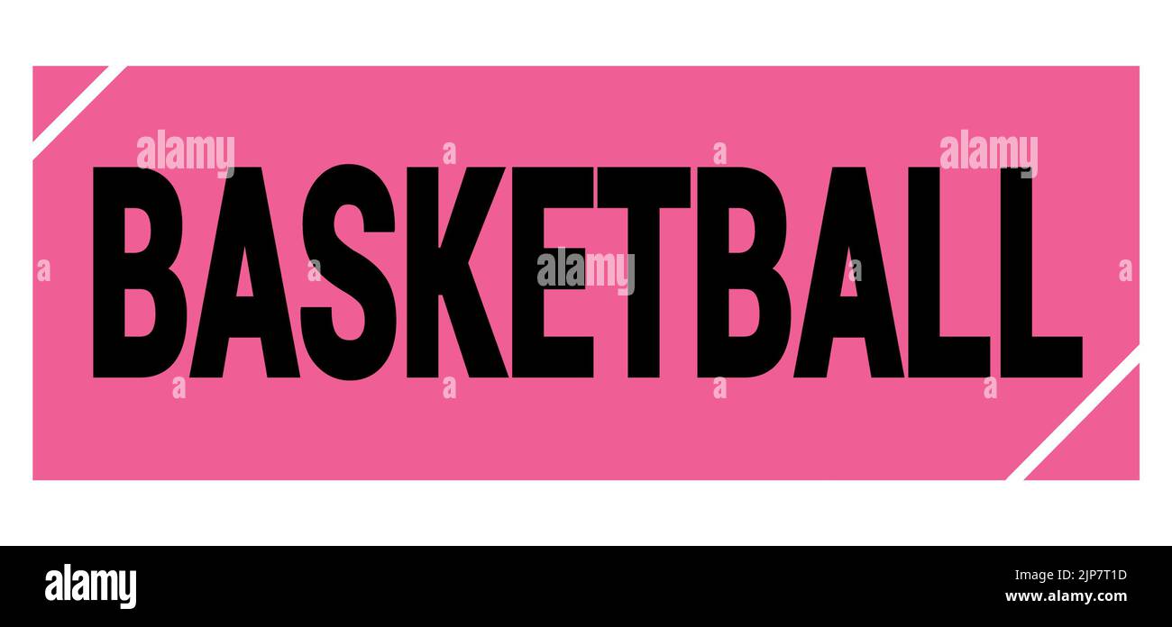 BASKETBALL text written on pink-black grungy stamp sign Stock Photo - Alamy