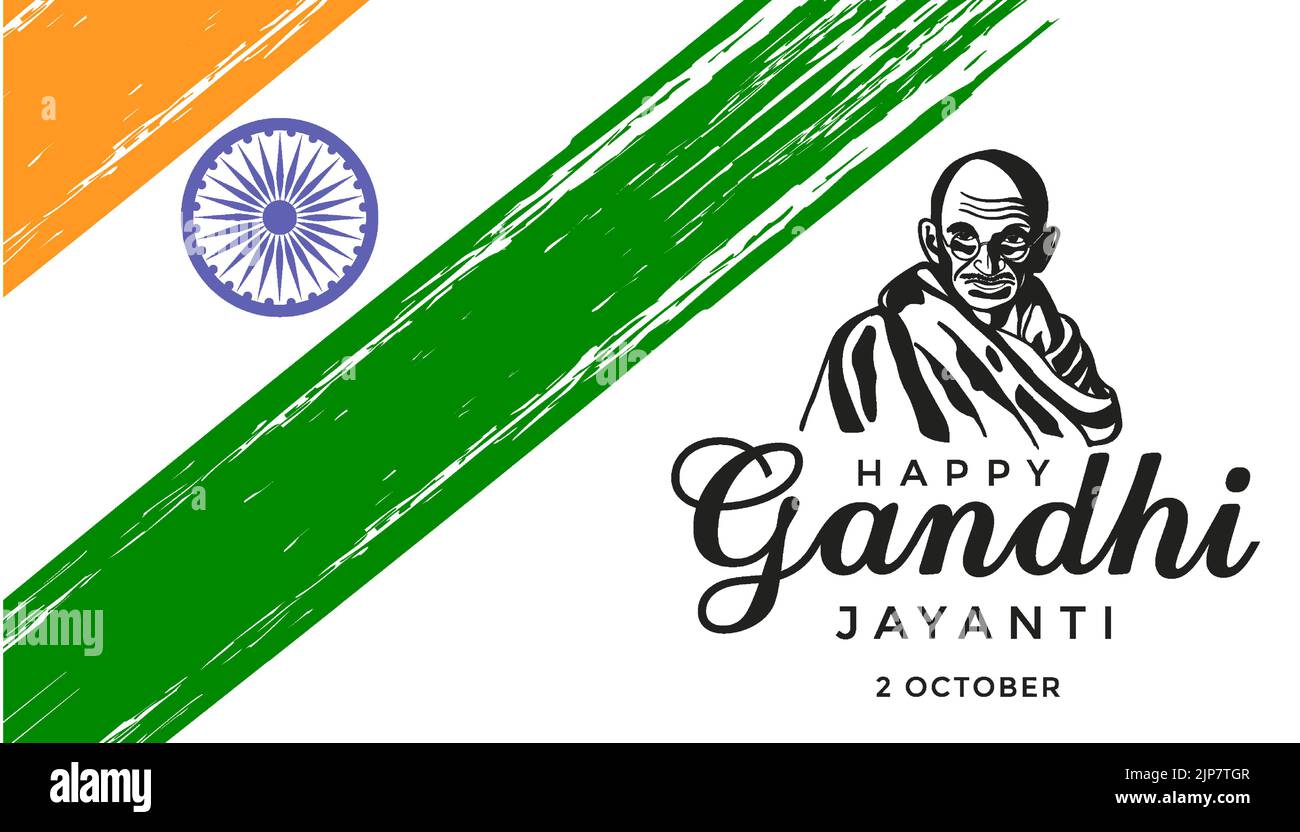 happy gandhi jayanti 2nd october illustration Stock Vector Image & Art ...