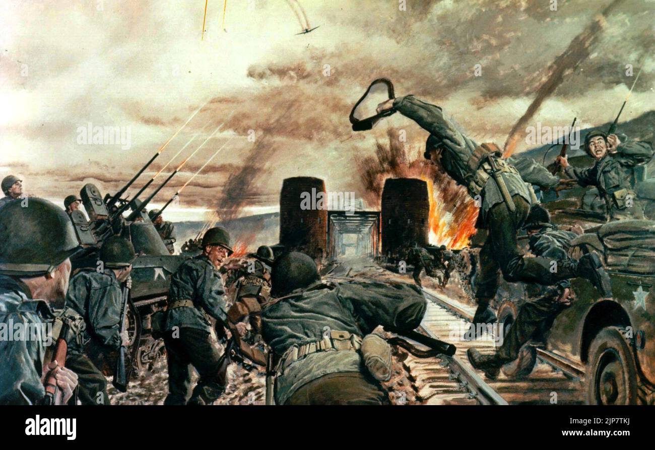 The Remagen Bridgehead - 7 March 1945 DA Poster 21-32 Stock Photo - Alamy