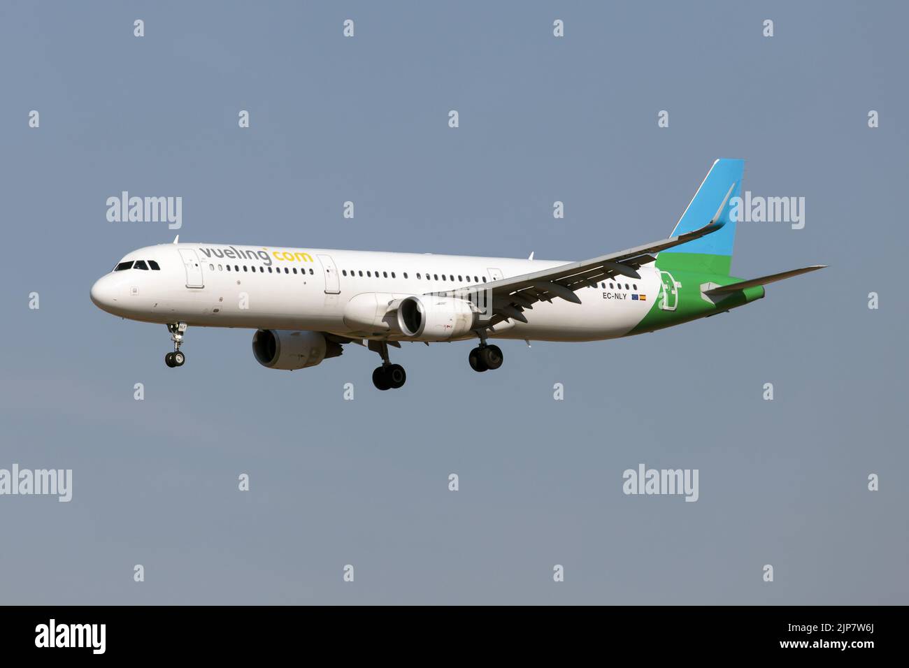 Rome, Italy. 15th June, 2022. A Vueling AIRBUS 321 in basic Level ...