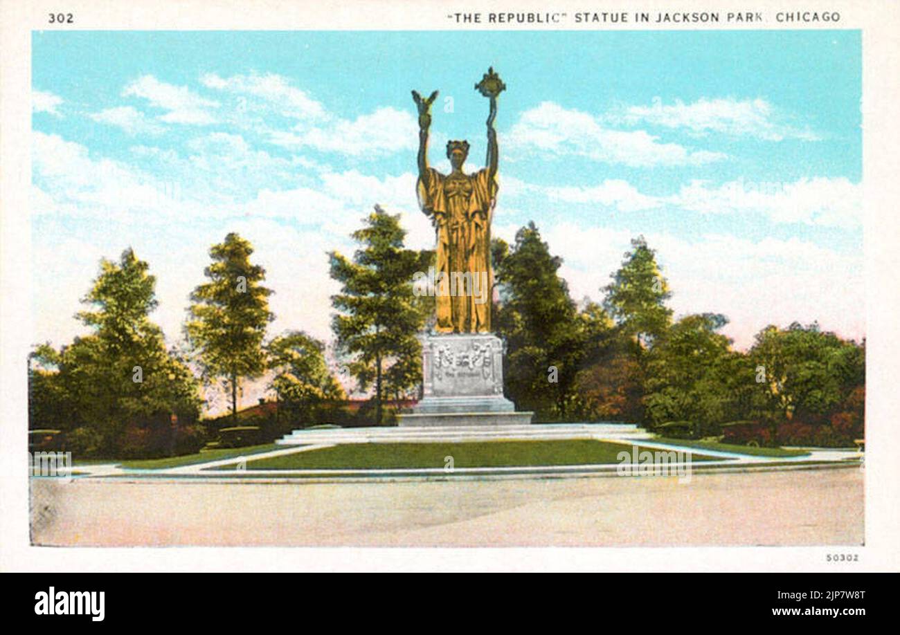 The Republic Statue In Jackson Park, Chicago Stock Photo - Alamy