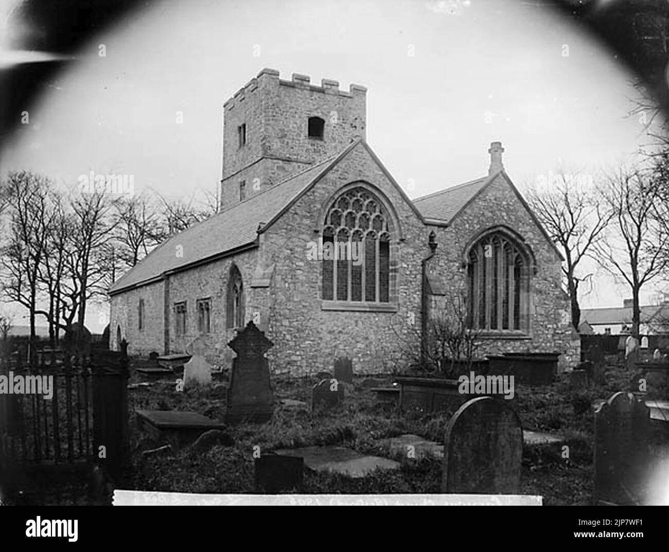 The restored church, Caerwys (1896 Stock Photo - Alamy