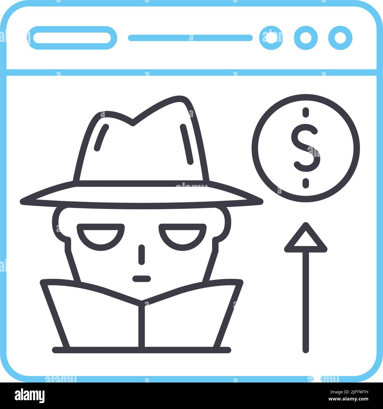 black market line icon, outline symbol, vector illustration, concept ...