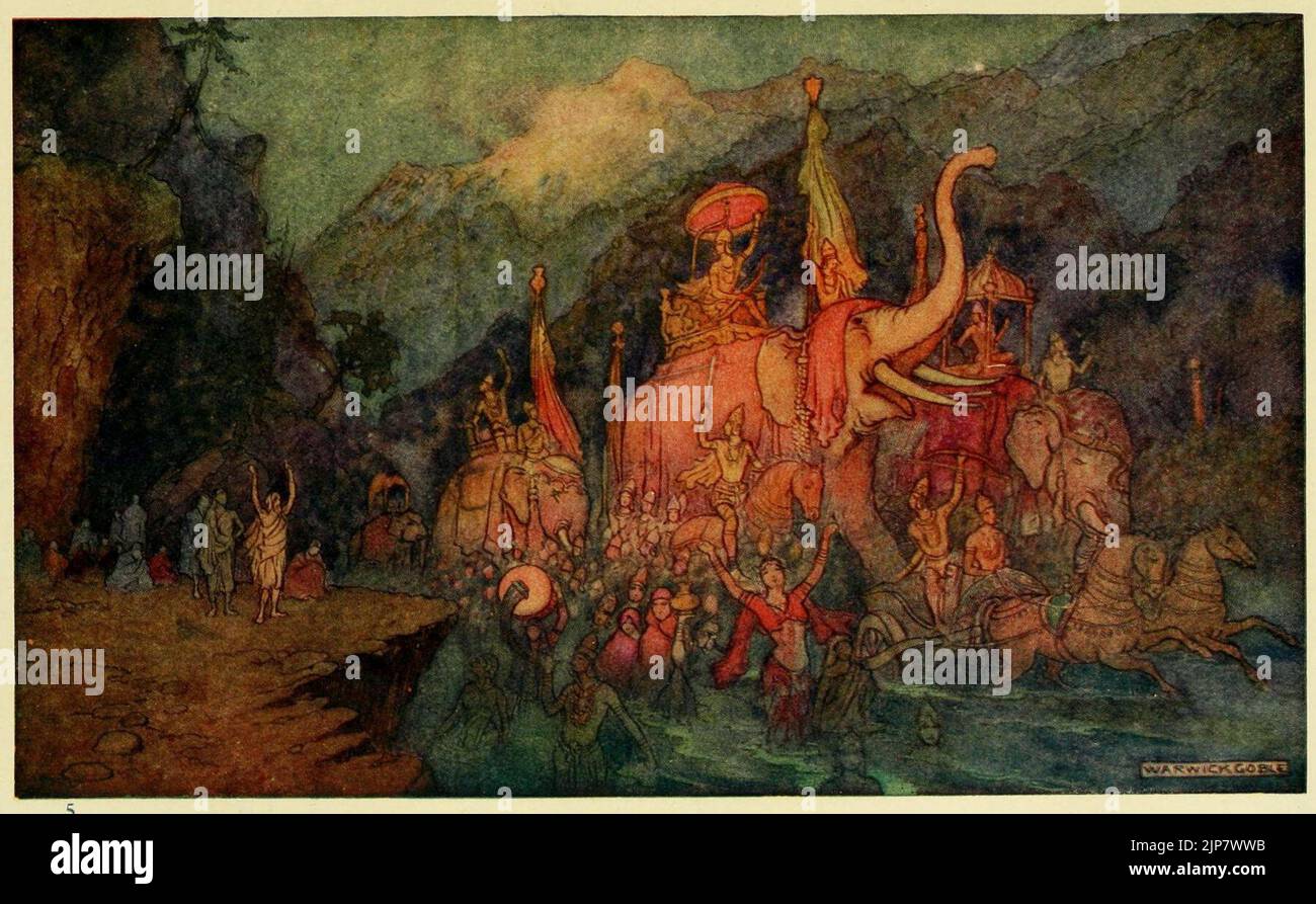 The return of the Heroes slain in battle Stock Photo - Alamy