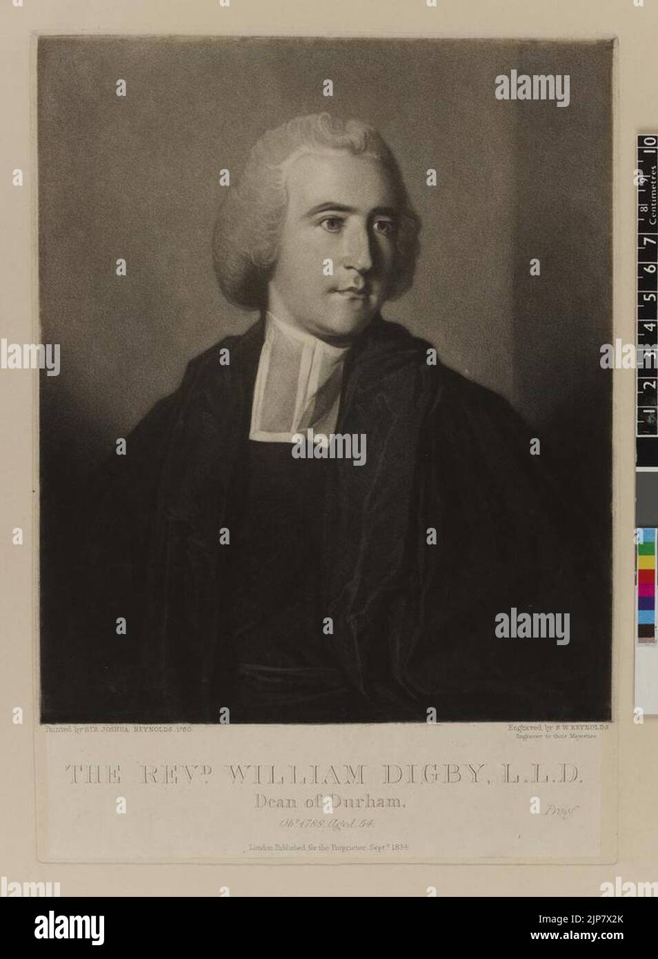 The Reverend William Digby, L.L.D., Dean of Durham Stock Photo - Alamy