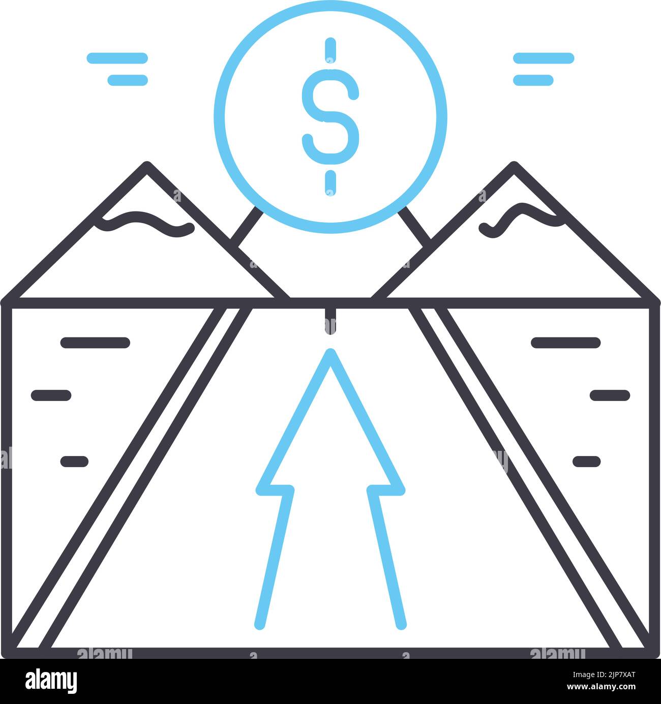 business prospect line icon, outline symbol, vector illustration ...