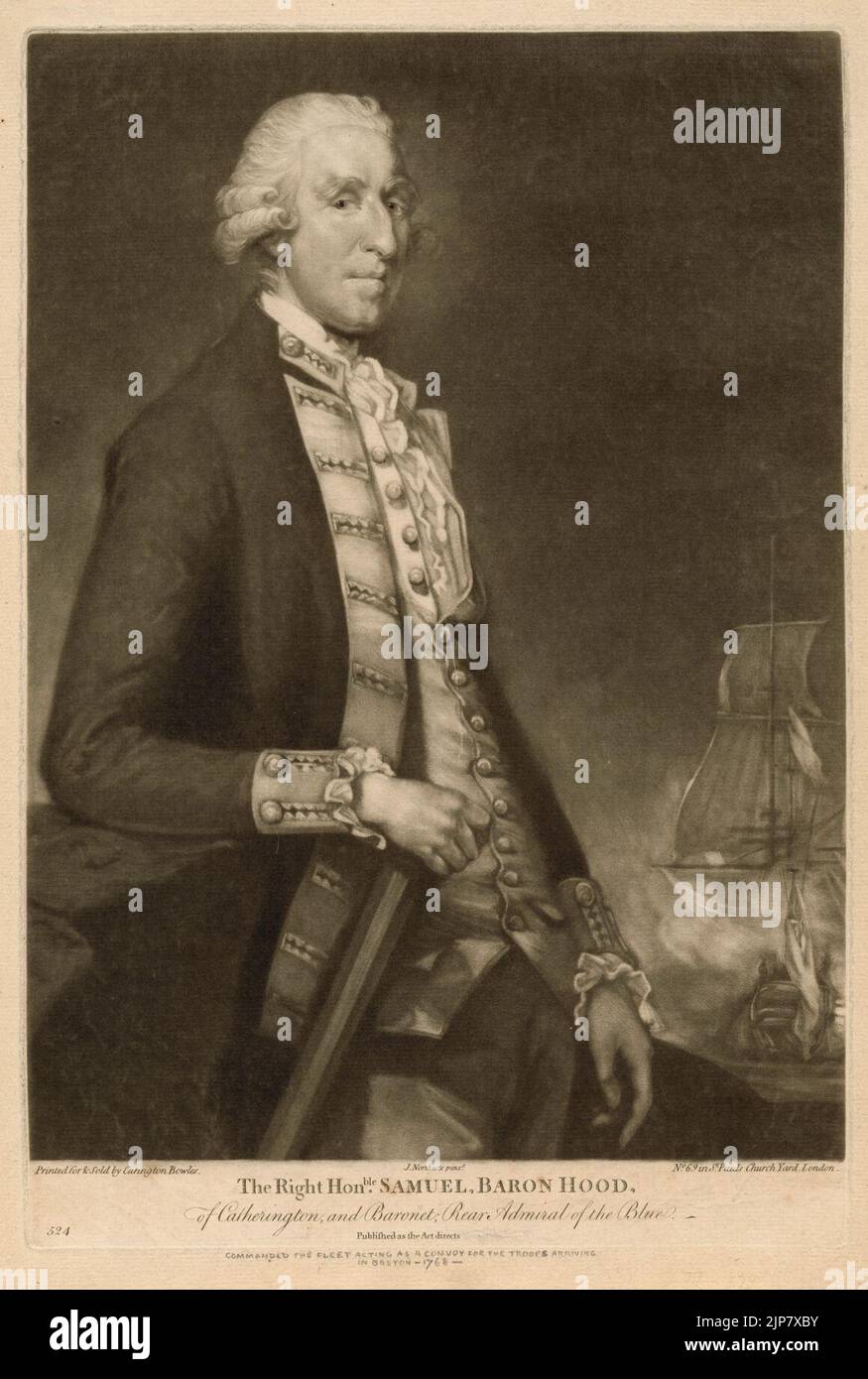 The Right Honble. Samuel, Baron Hood, of Catherington, and Baronet ...