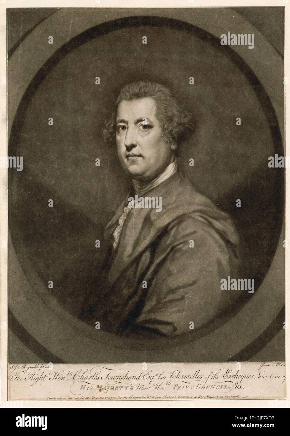 The Right Honble. Charles Townshend Esqr., late Chancellor of the ...