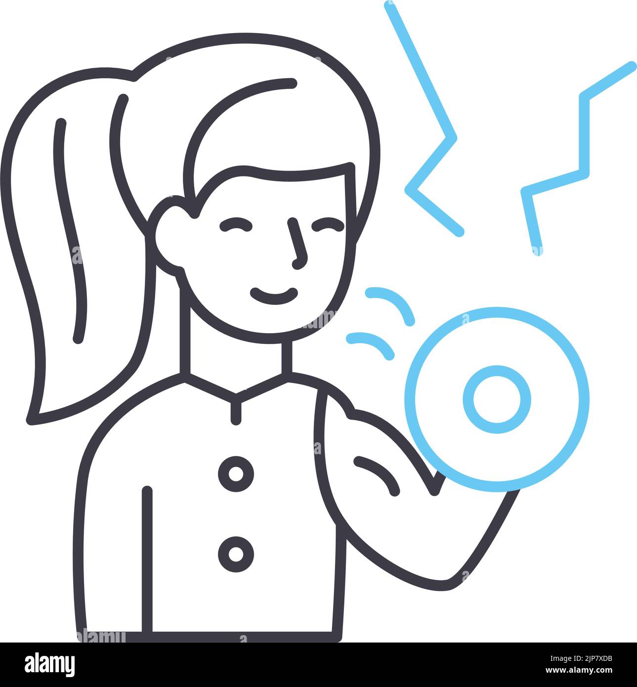 exercise line icon, outline symbol, vector illustration, concept sign ...