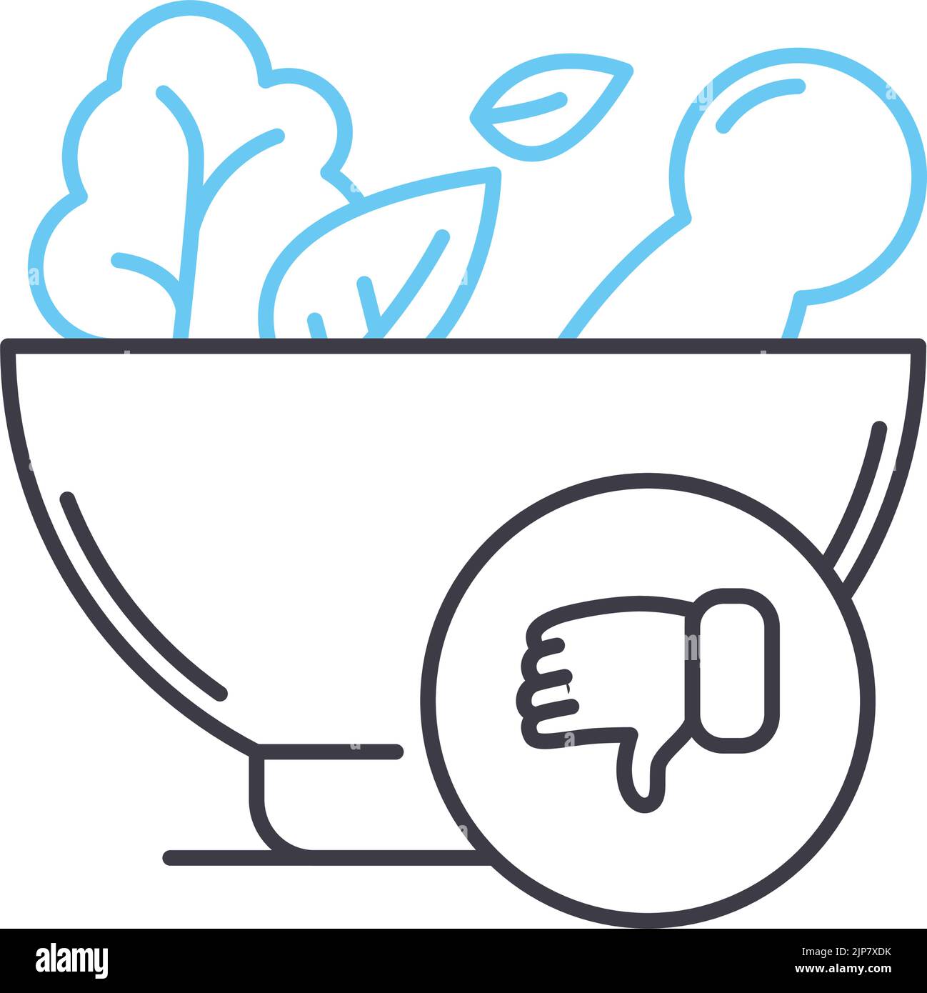 disadvantages line icon, outline symbol, vector illustration, concept ...