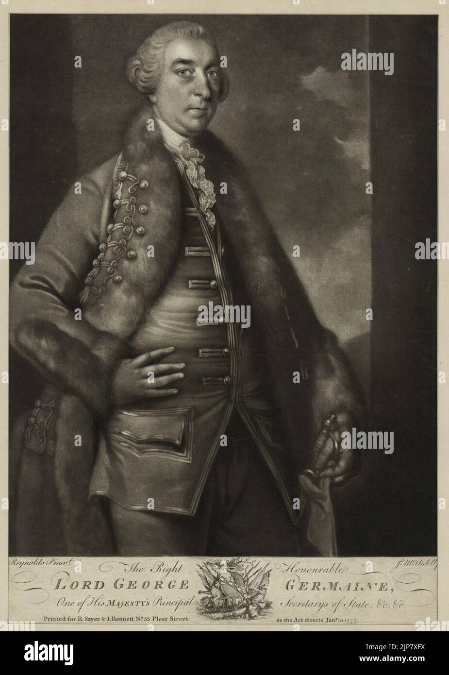 The Right Honorable Lord George Germaine Stock Photo - Alamy