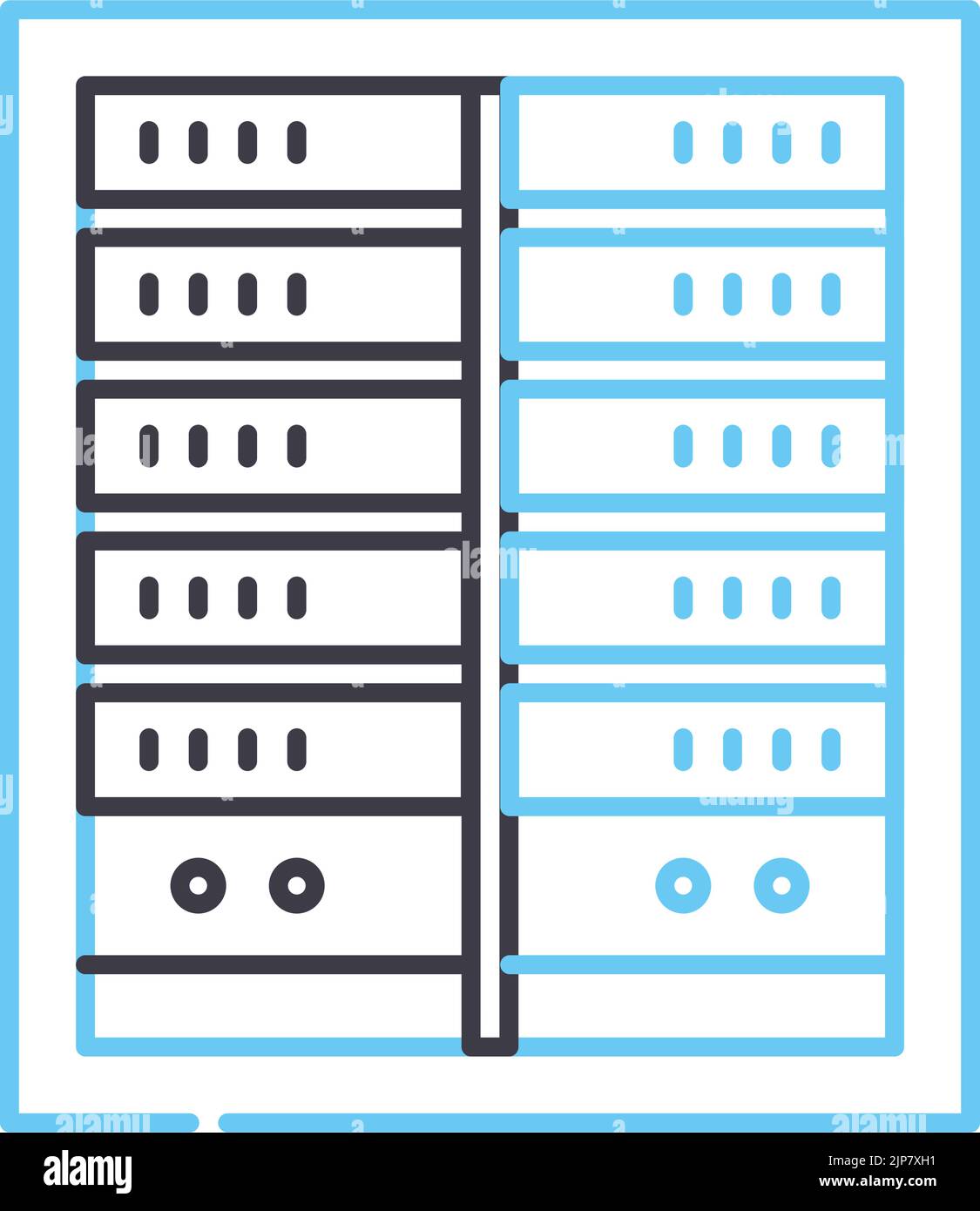 computer server rack line icon, outline symbol, vector illustration ... computer server rack line icon, outline symbol, vector illustration ...