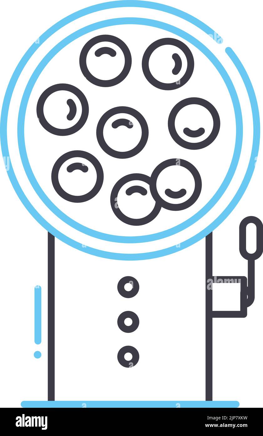 candy drops line icon, outline symbol, vector illustration, concept ...