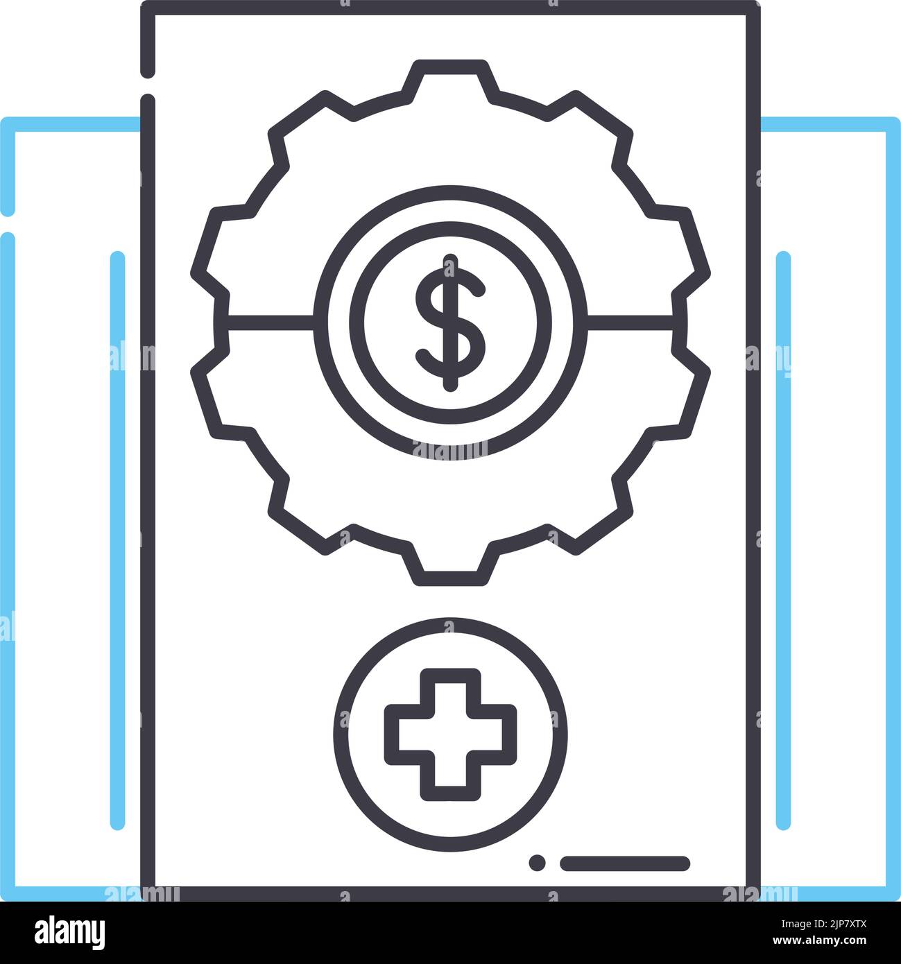 Financing Options Line Icon Outline Symbol Vector Illustration