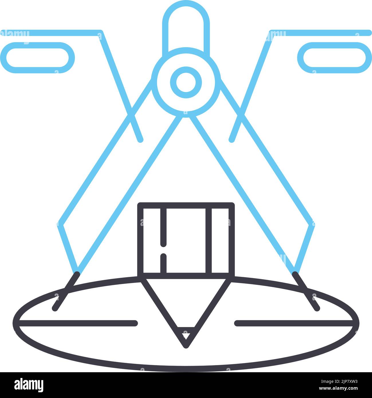 compass line icon, outline symbol, vector illustration, concept sign ...