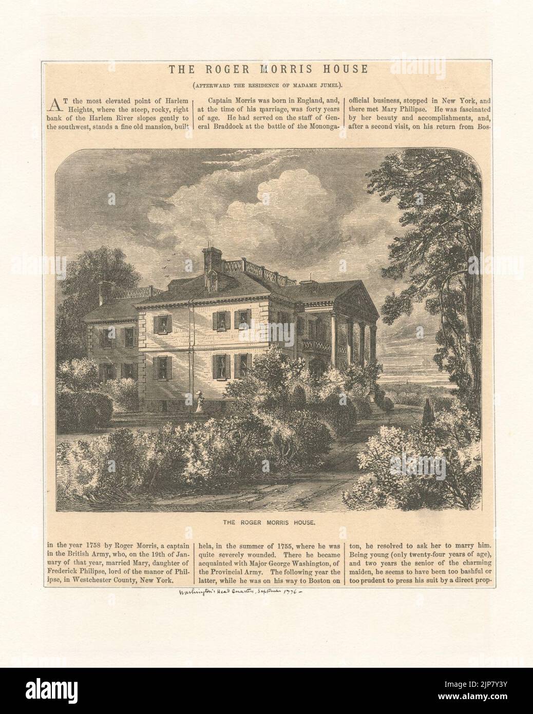 The Roger Morris House (afterward the residence of of Madame Jumel ...