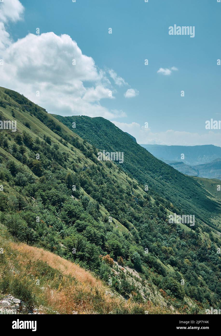 Sulak Canyon, steep-sided deepest canyon in Europe carved by the Sulak ...