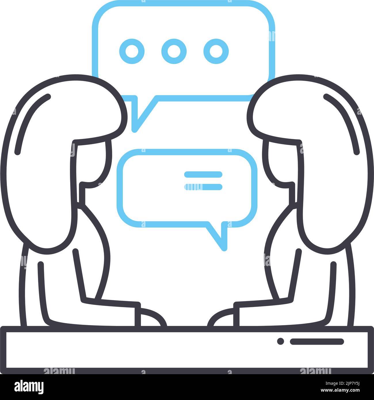 debates line icon, outline symbol, vector illustration, concept sign ... debates line icon, outline symbol, vector illustration, concept sign ...