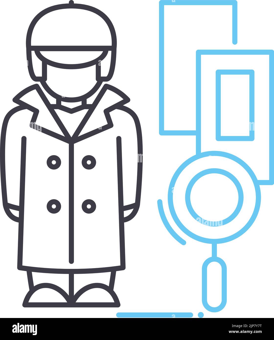 Female detective illustration hi-res stock photography and images - Alamy