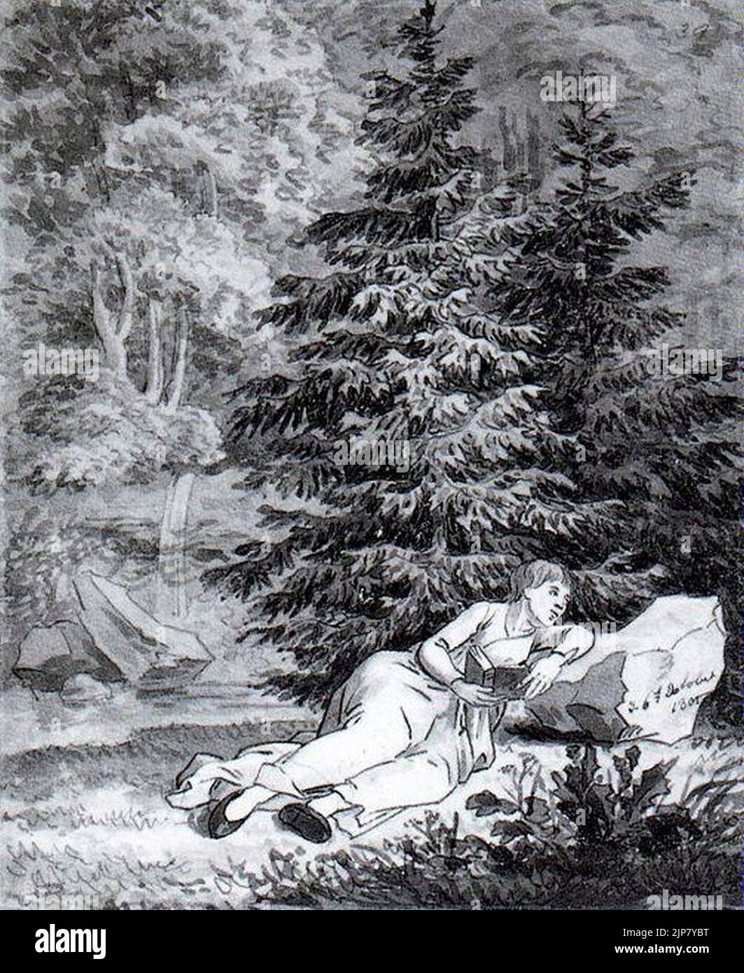 The Romantic Reader by Caspar David Friedrich Stock Photo - Alamy