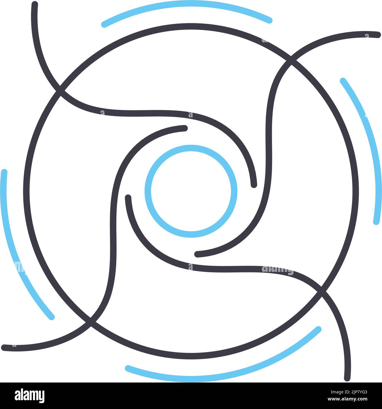 black hole line icon, outline symbol, vector illustration, concept sign ...