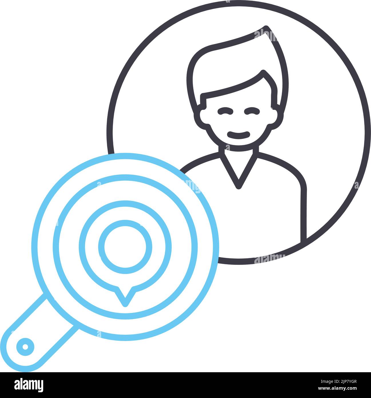 find a provider line icon, outline symbol, vector illustration, concept ...