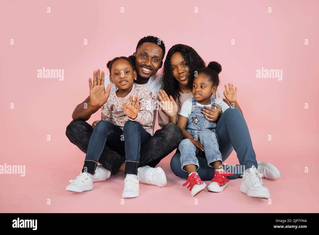 Family Waving