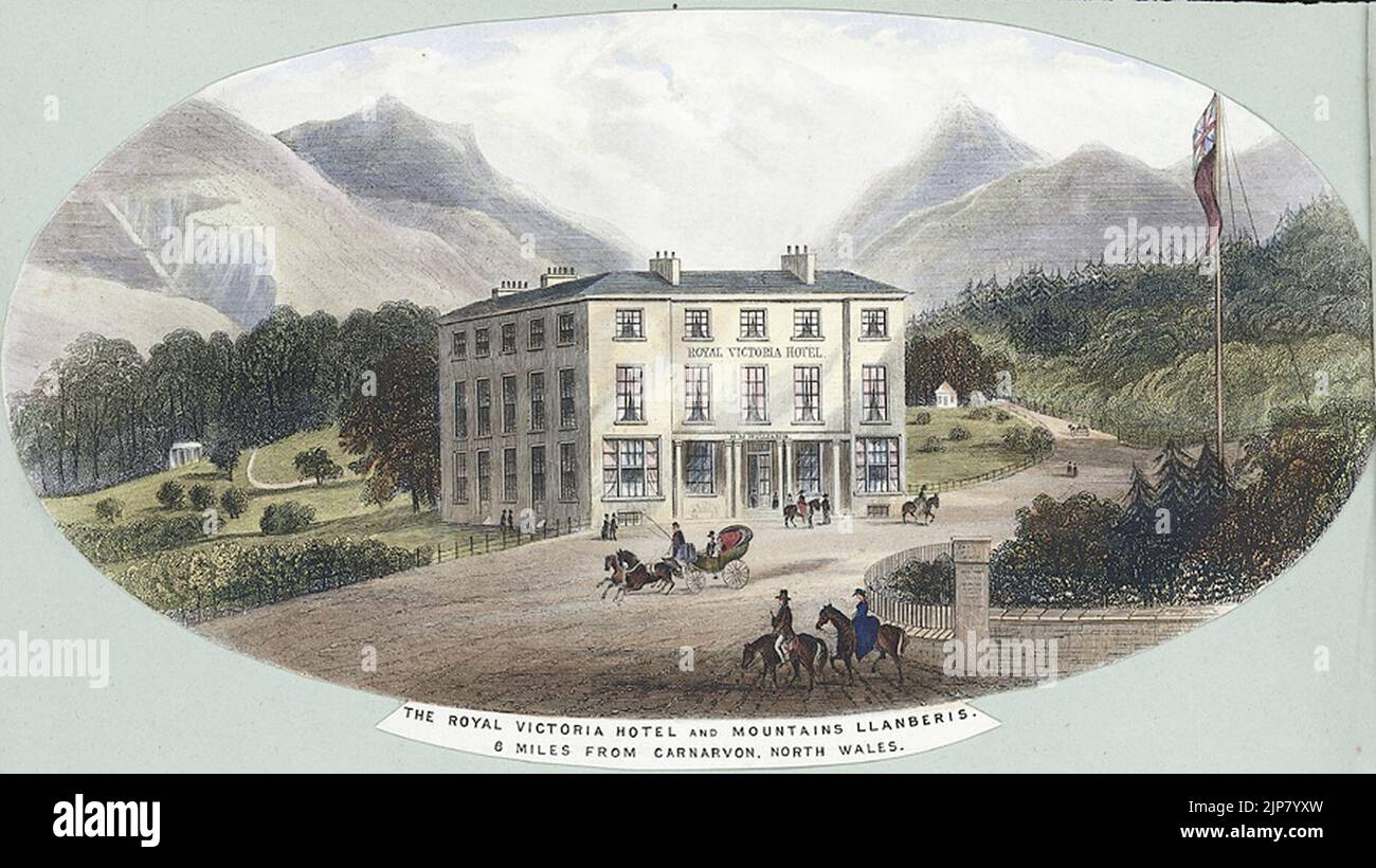 The Royal Victoria Hotel And Mountains Llanberis. 8 Miles from ...