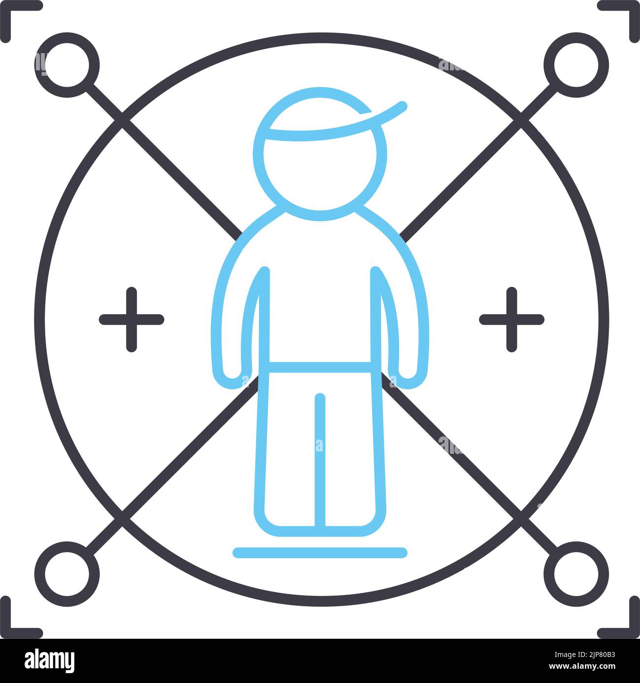 ambient user experience line icon, outline symbol, vector illustration ...