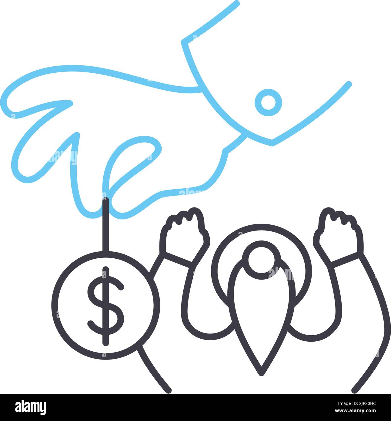 beguile line icon, outline symbol, vector illustration, concept sign ...