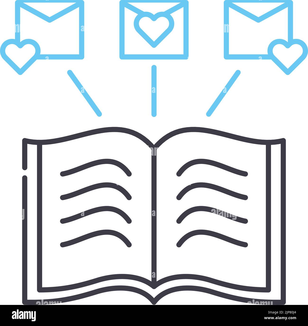 Open book heart illustration hi-res stock photography and images - Alamy