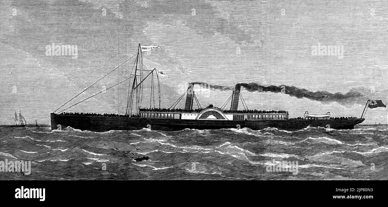 The Saloon Steam-Boat Princess Alice Stock Photo - Alamy