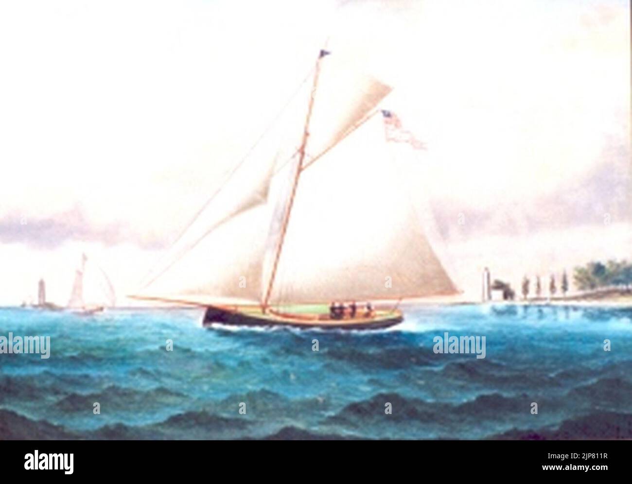 The Sandbagger A.J. Allaire, Long Island 1885, by William G. Yorke ...