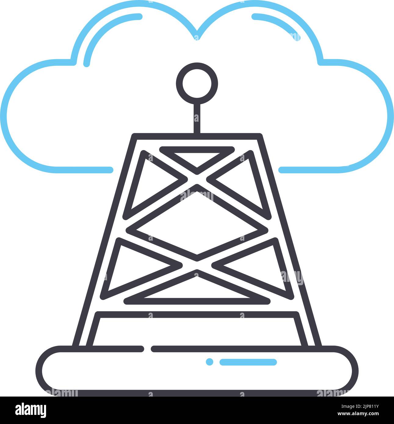 data adjustment line icon, outline symbol, vector illustration, concept ...