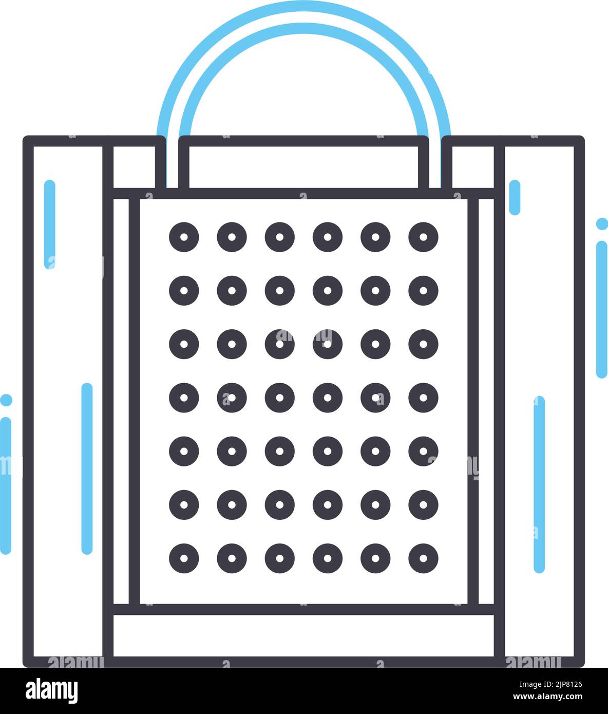 box grater line icon, outline symbol, vector illustration, concept sign ...