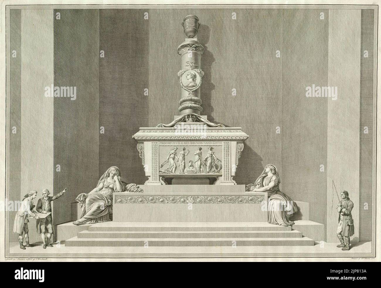 The sarcophagus of king Frederik V of Denmark 1783 by J.F. Clemens ...