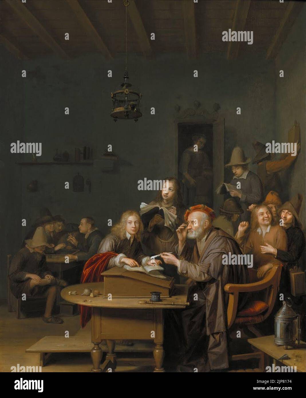 The schoolmaster and his pupils, Pieter Harmensz. Verelst, c. 1650, oil ...