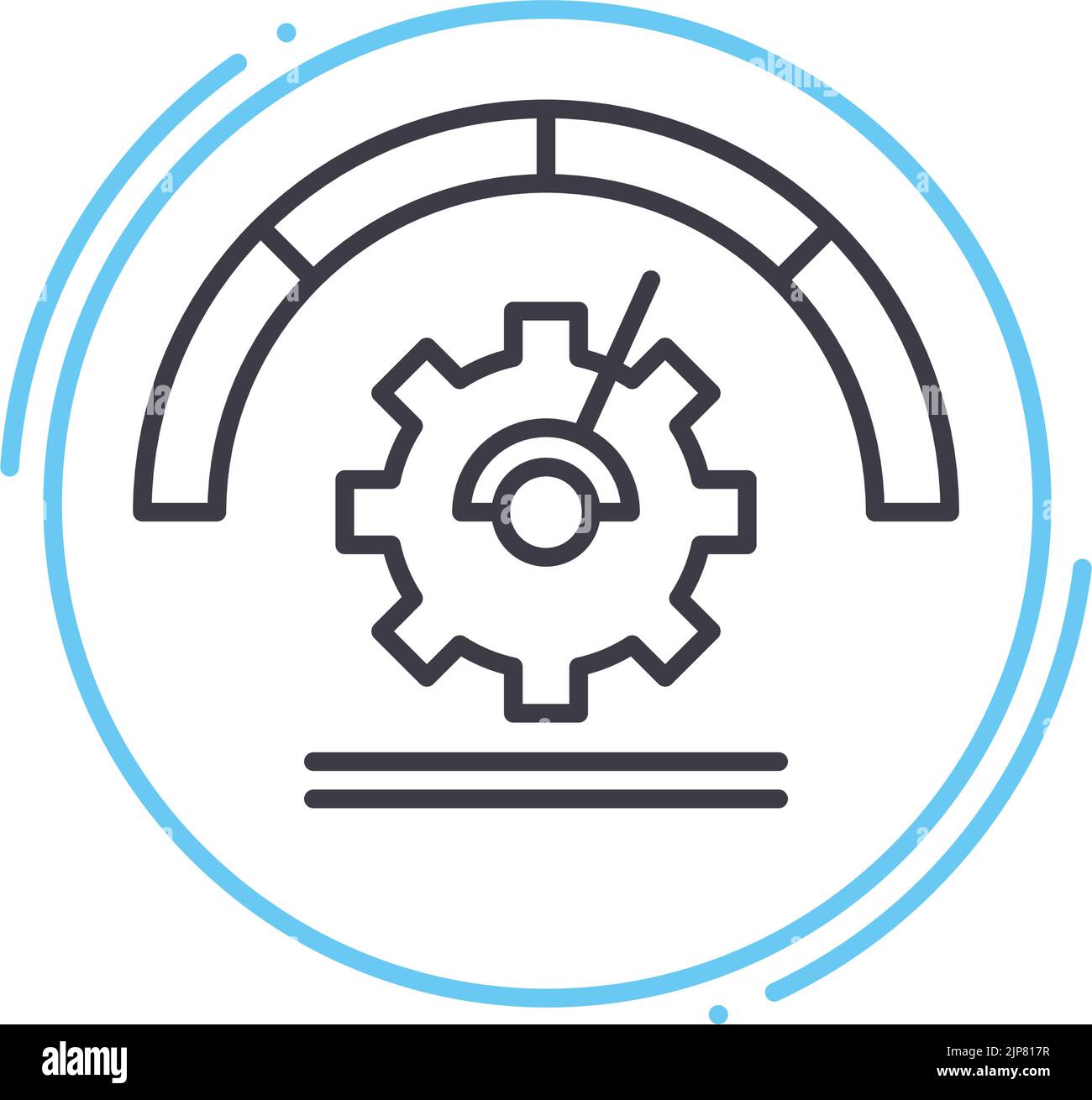 constant development pace line icon, outline symbol, vector illustration, concept sign Stock ...
