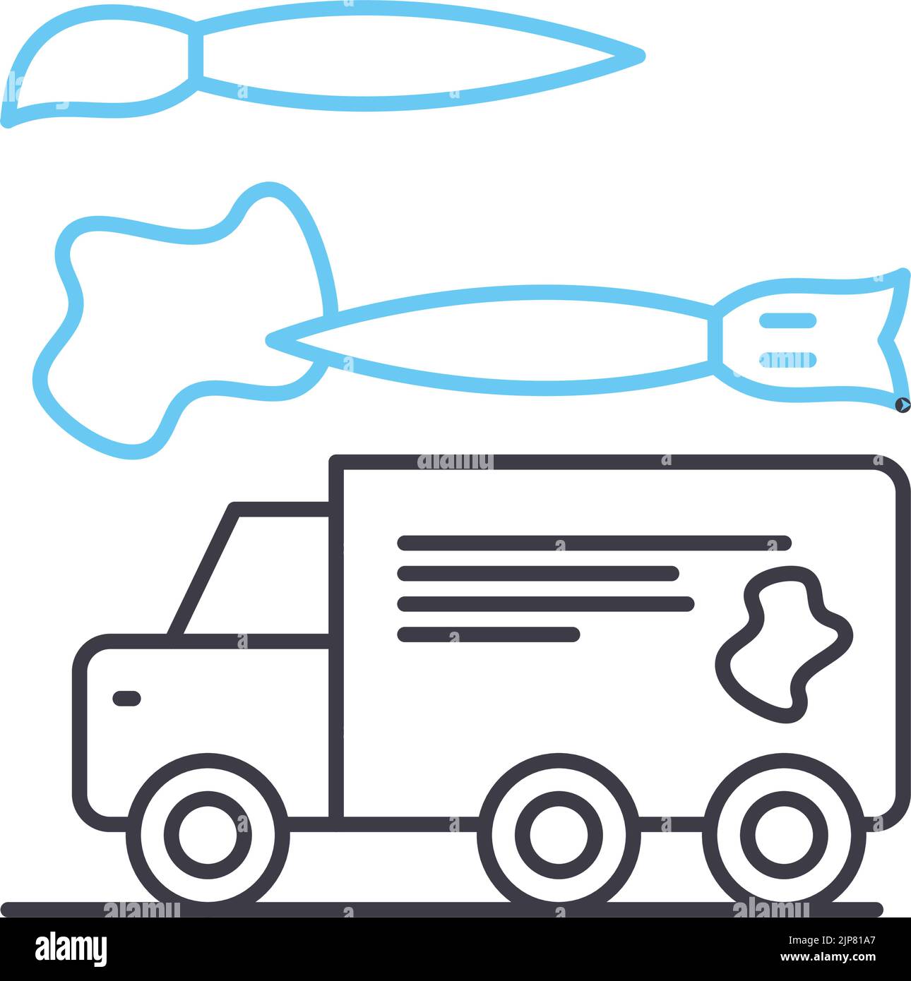 aircraft modelling line icon, outline symbol, vector illustration ...