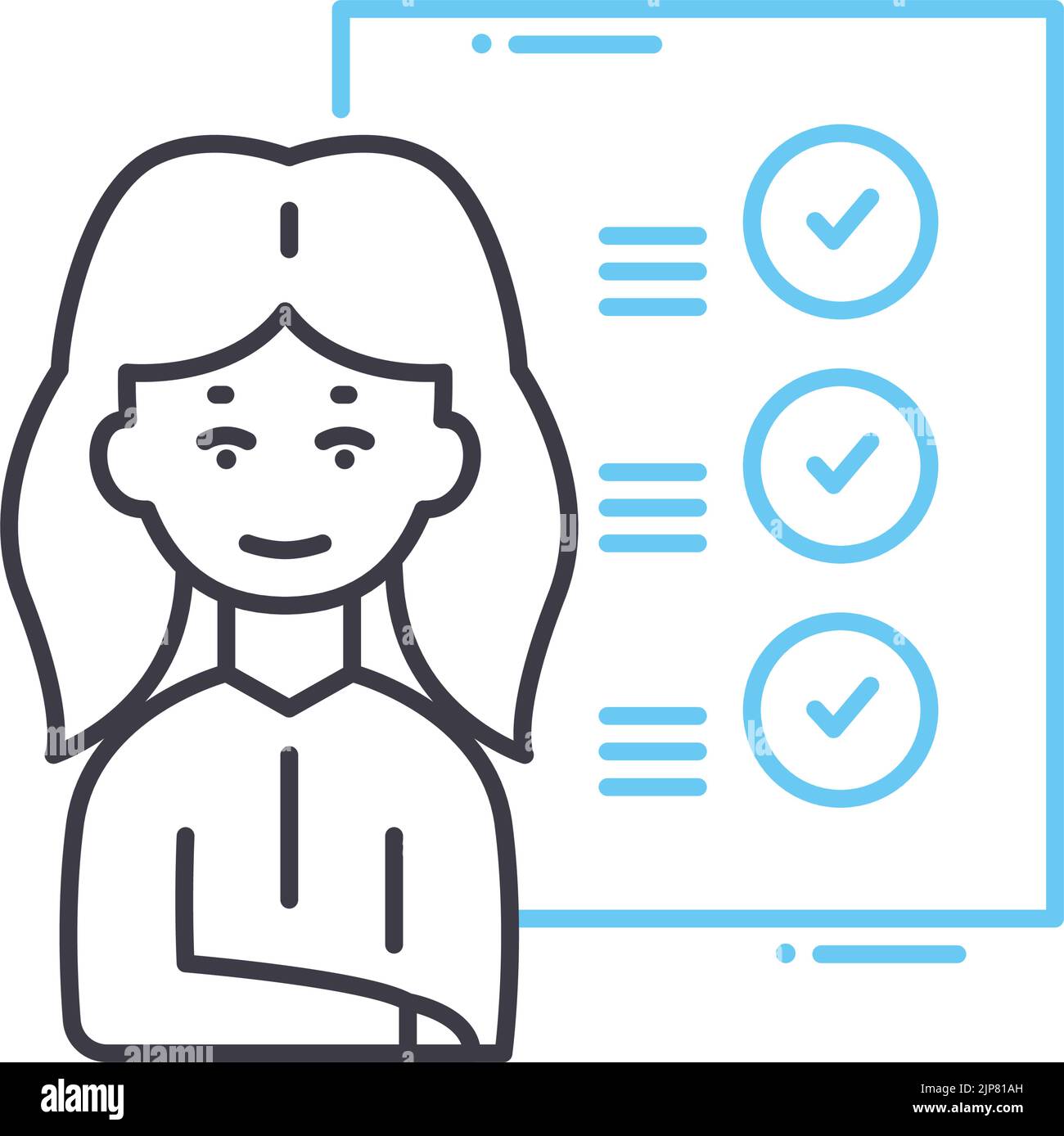 checklist line icon, outline symbol, vector illustration, concept sign ... checklist line icon, outline symbol, vector illustration, concept sign ...