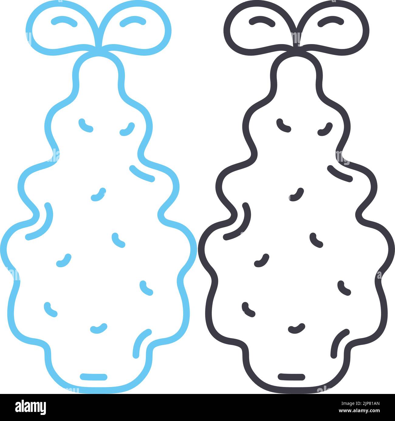 ebi fry line icon, outline symbol, vector illustration, concept sign ...