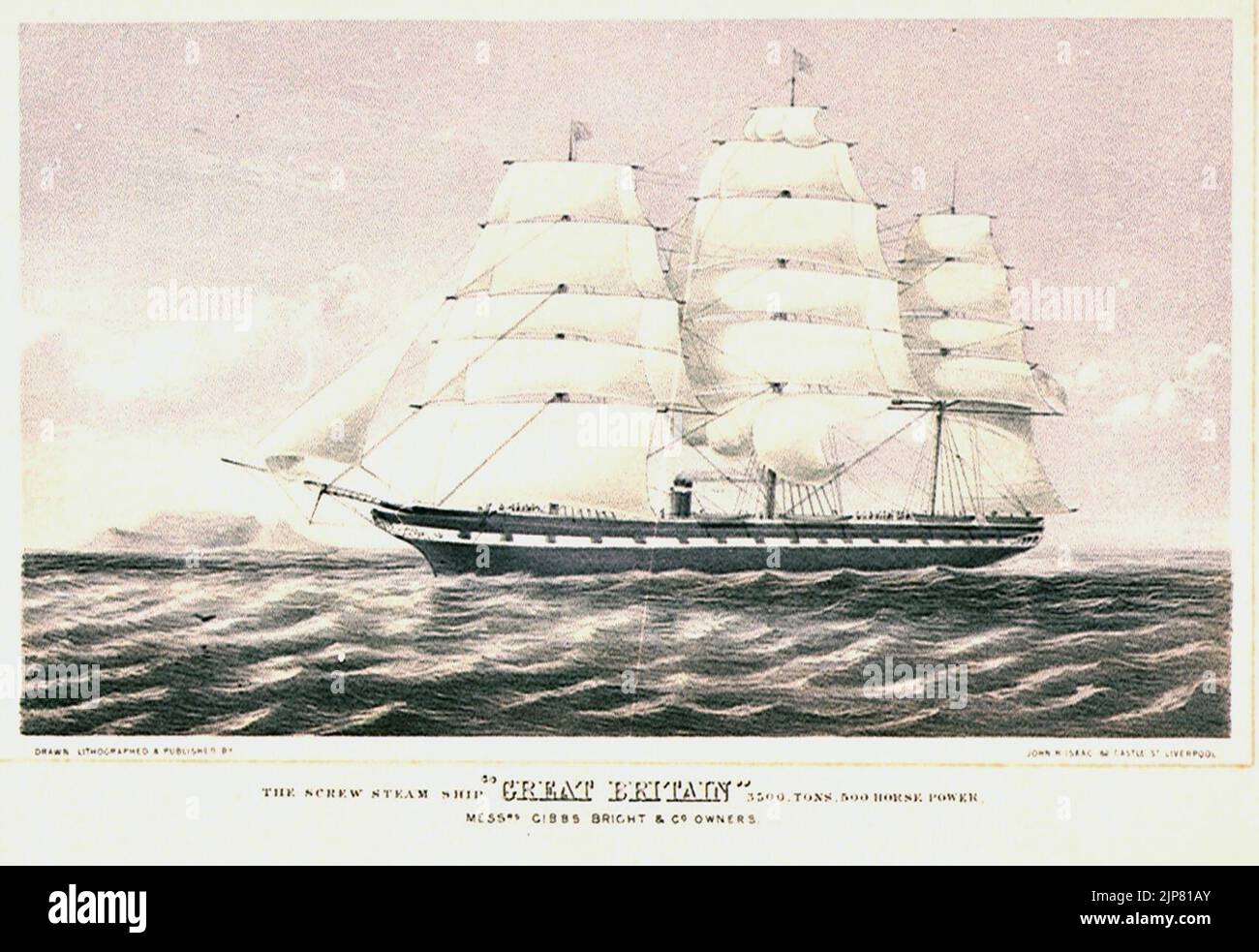 The Screw Steam Ship Great Britain 3500 Tons, 500 Horse Power, Messrs ...