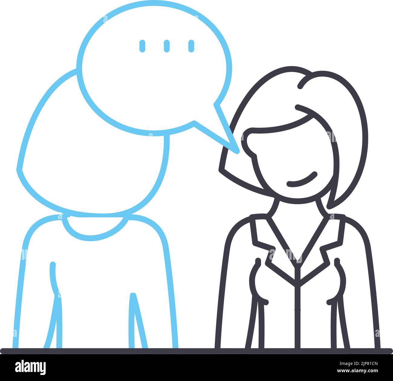 consultant occupation line icon, outline symbol, vector illustration ...