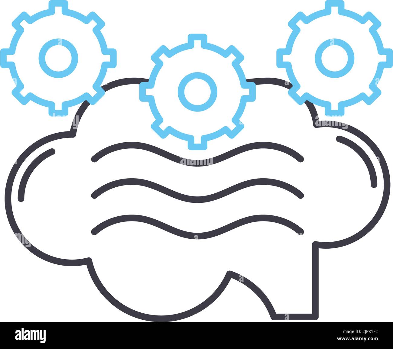 cognitive distortions line icon, outline symbol, vector illustration ...