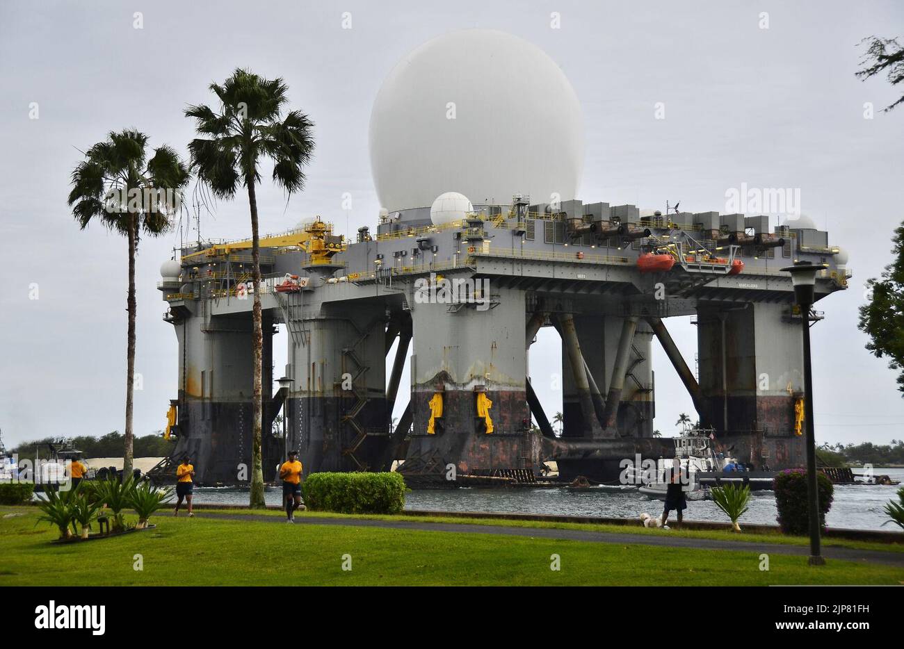The Sea-based X-Band Radar (SBX) transits the waters of Joint Base ...